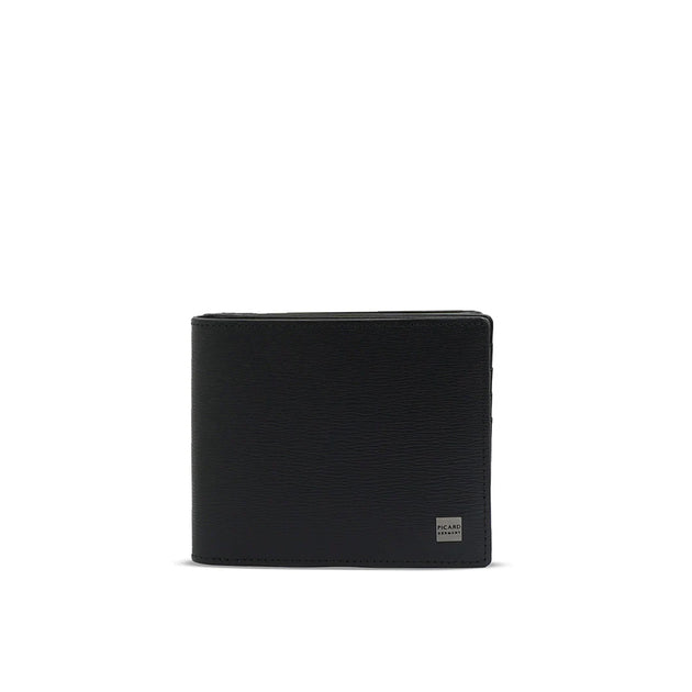 Picard Callum Flap Men's Leather Wallet with Coin Pouch (Black ...