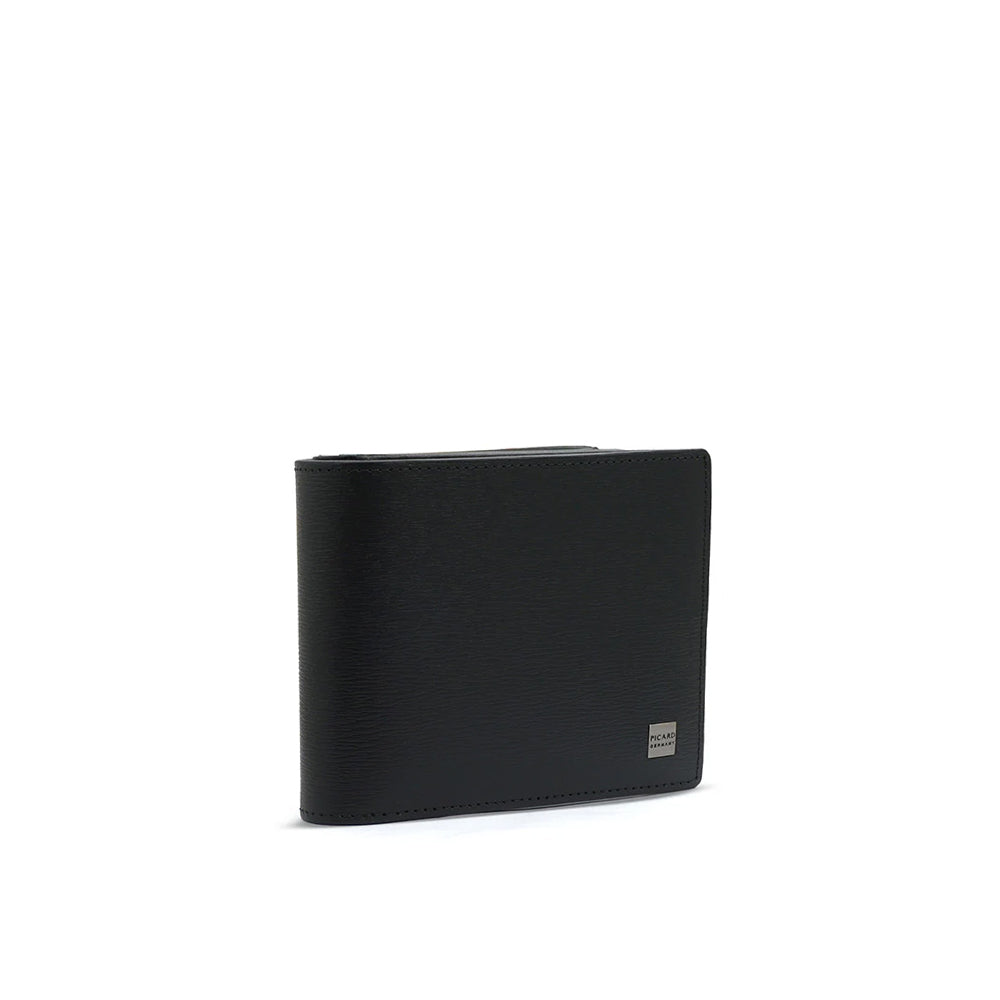 Picard Callum Flap Men's Leather Wallet with Coin Pouch (Black ...