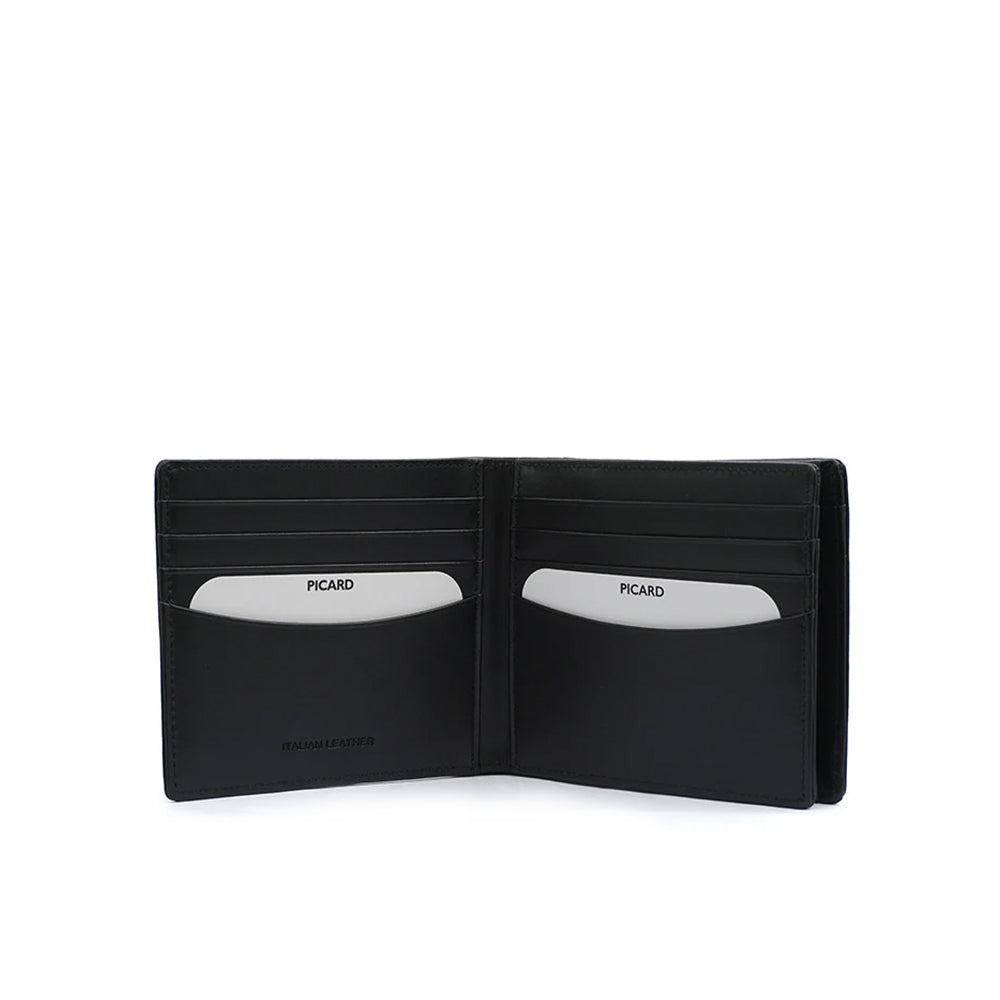 Picard Callum Flap Men's Leather Wallet with Coin Pouch (Black ...