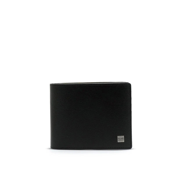 Picard Callum Men's Tri-Flap Leather Wallet with Card Window (Black ...