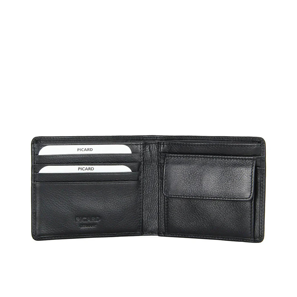 Picard Saffiano Men's Leather Wallet with Coin Pouch (Black) | Picard ...